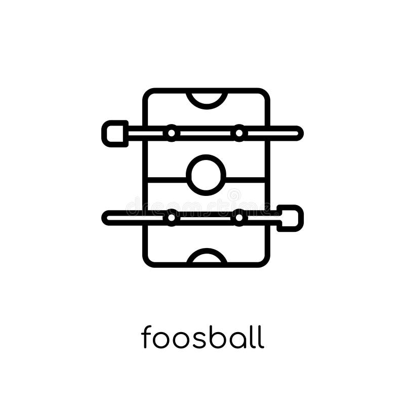 Foosball Outline Vector Icon. Thin Line Black Foosball Icon, Flat ...