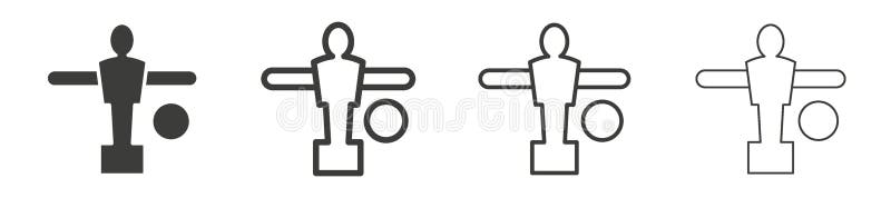 Foosball Icon Vector Set on White Background Stock Vector ...