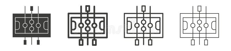 Foosball Icon (2) Vector Set on White Background Stock Vector ...