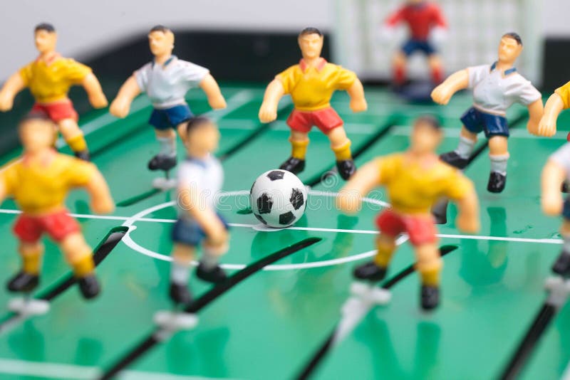 Foosball Player Table Soccer Plastic Game Stock Image - Image of face ...