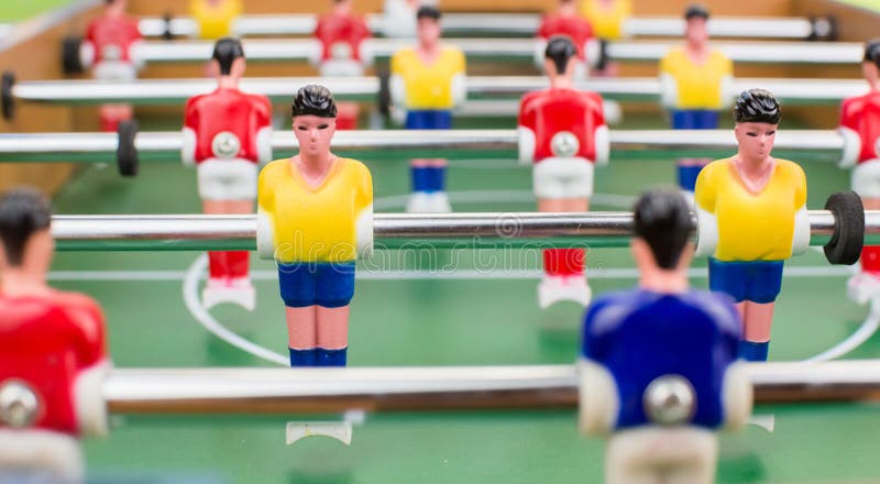 Foosball Players, Field View, Soccer Stock Image - Image of field, play ...