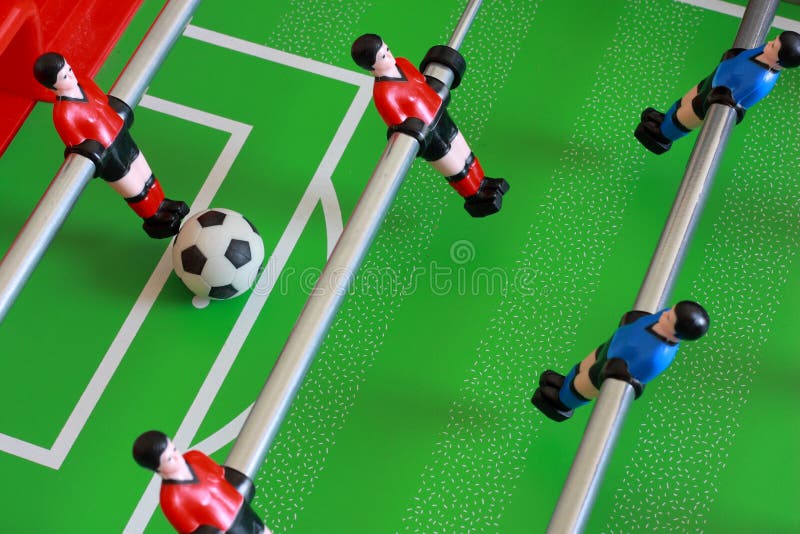 Foosball table match stock photo. Image of pass, field - 11305280