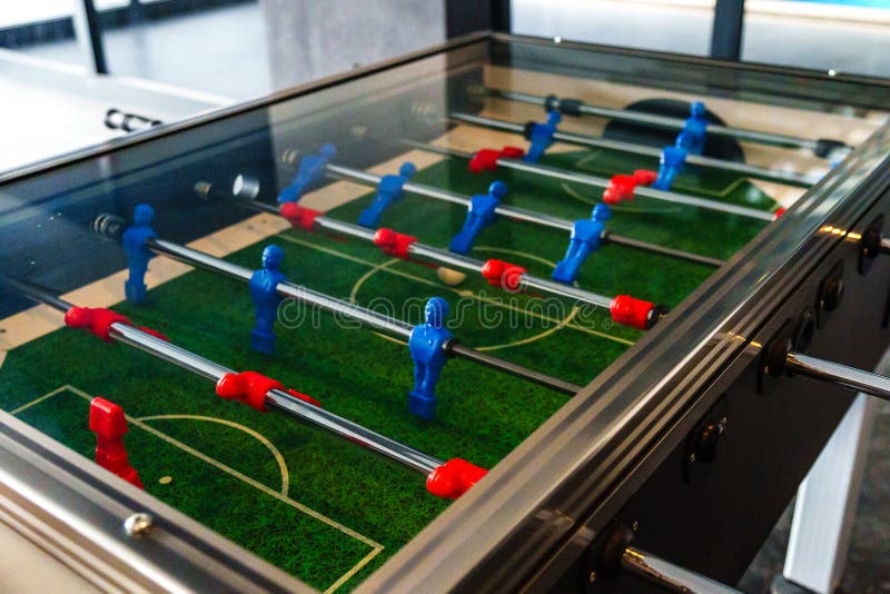Foosball Table Ready for Action Stock Photo - Image of skill, hobby ...