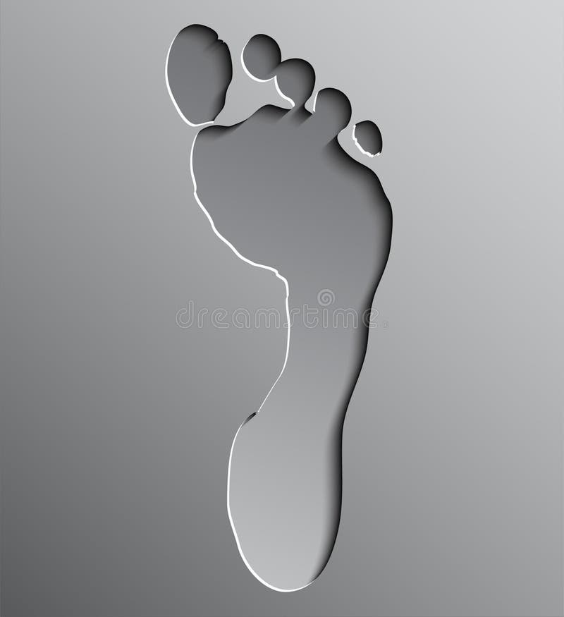 Human footprint step stock vector. Illustration of hold - 372624911