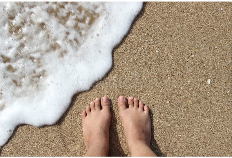 Foot on the Beach stock photo. Image of ocean, foot, anyer - 97278220