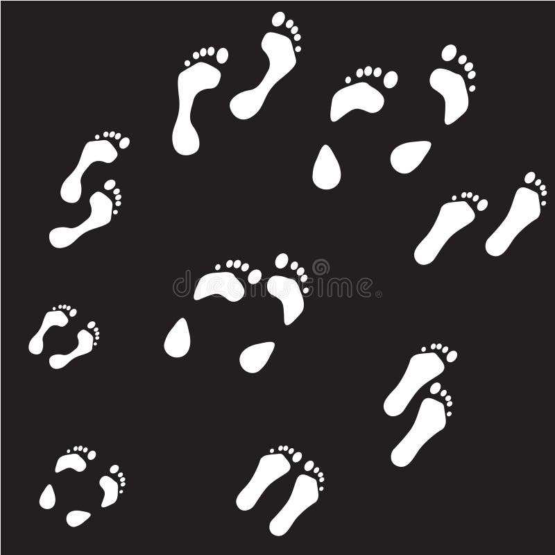 Foot on black background. stock illustration. Illustration of footpath ...