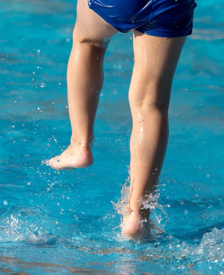 Foot boy in the pool stock photo. Image of leisure, person - 103376366
