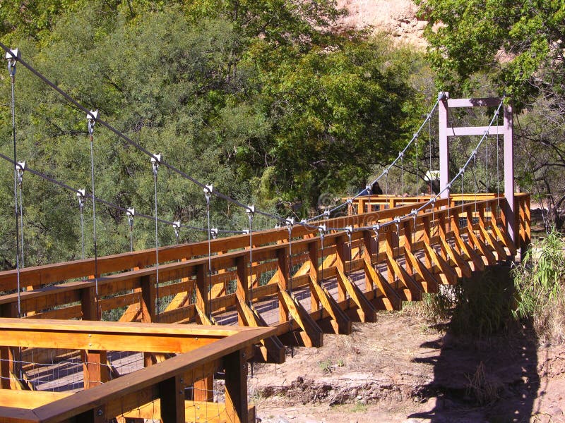Foot Bridge stock image. Image of trail, woods, trees, metal - 337751