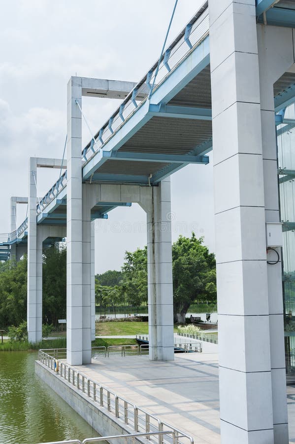 Foot bridge stock image. Image of railing, perspective - 40163677