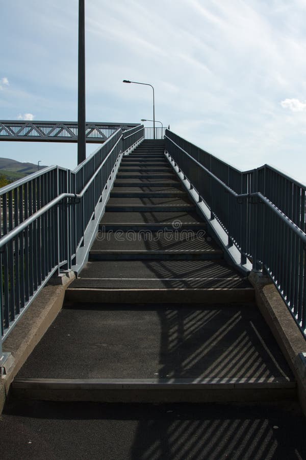 Foot bridge steps. stock image. Image of bridge, post - 24826731