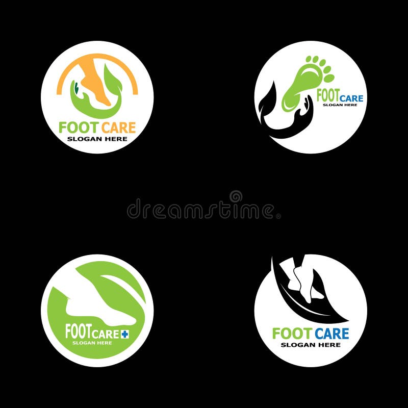 Foot Care Health Logo Vector Illustration Stock Illustration ...