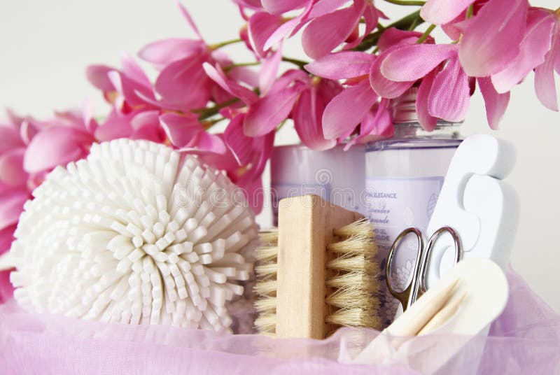 Foot care items stock photo. Image of toiletries, pink - 33282518