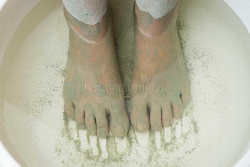 Foot Care. Mud treatment stock photo. Image of closeup - 39340092