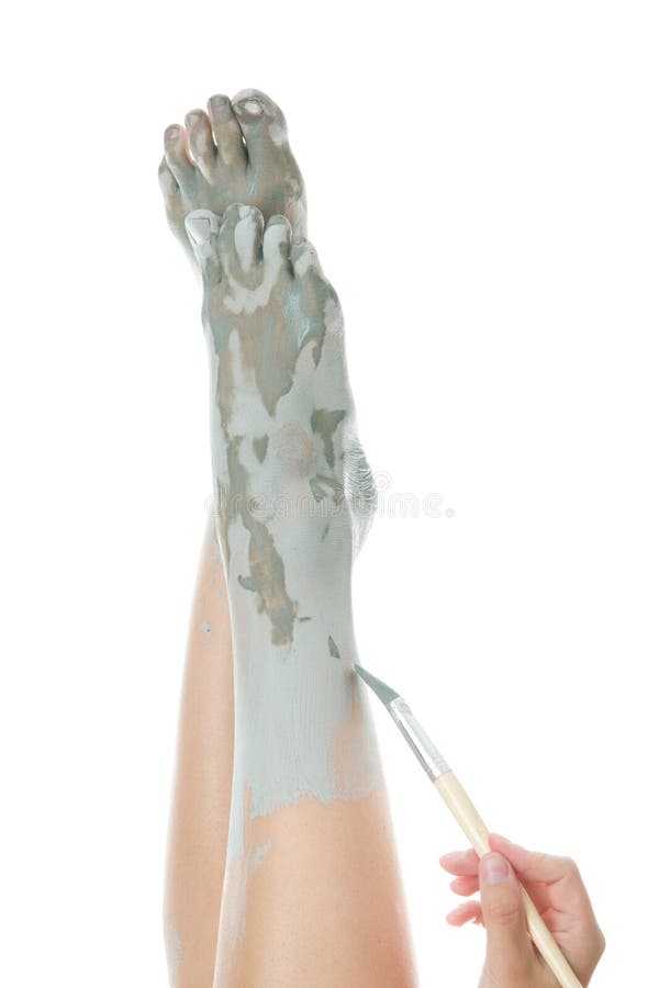 Foot Care. Mud treatment stock photo. Image of cleanse - 39340348