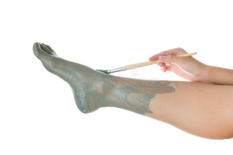 Foot Care. Mud treatment stock photo. Image of closeup - 39340092