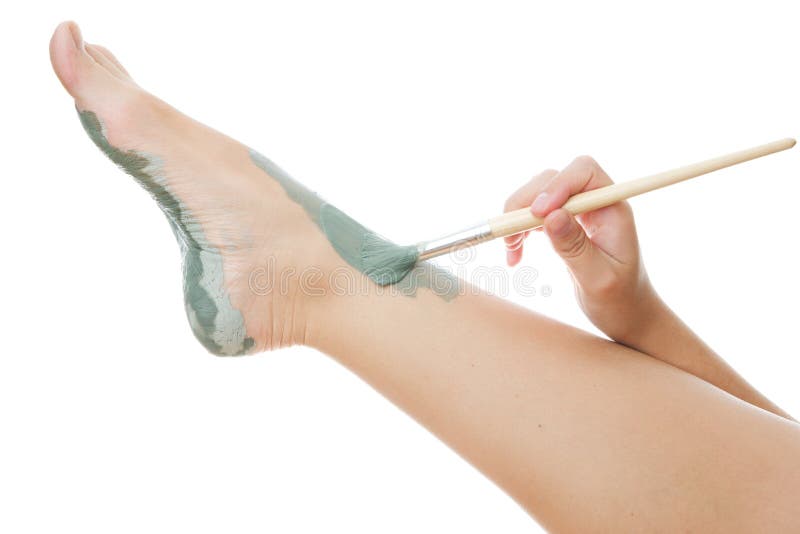 Foot Care. Mud treatment stock image. Image of clay, healthy - 41406015