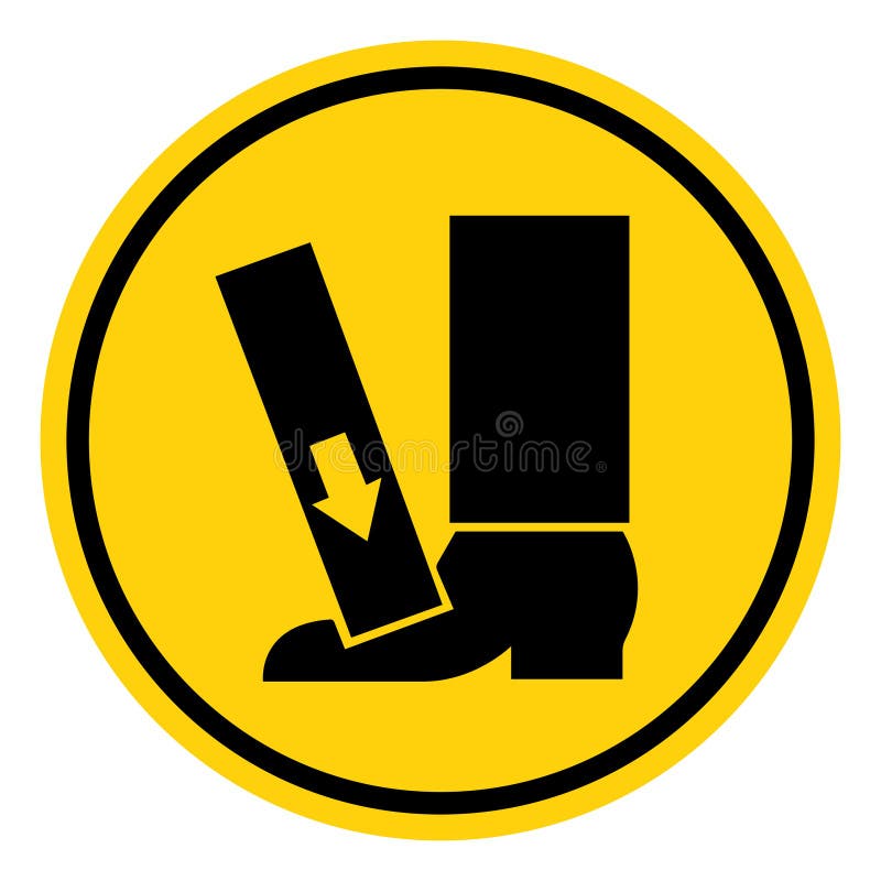 Foot Crush Force from Above Symbol Sign, Vector Illustration, Isolate ...