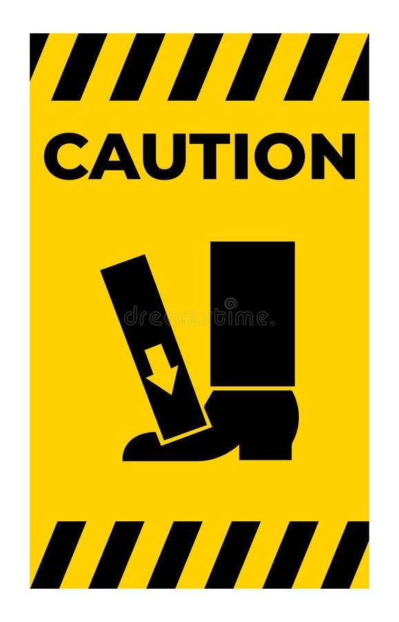 Foot Crush Force from Above Symbol Sign Isolate on White Background ...