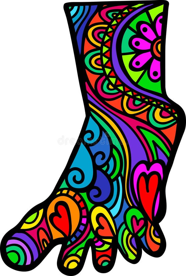 Foot Doodle stock illustration. Illustration of foot - 53548768