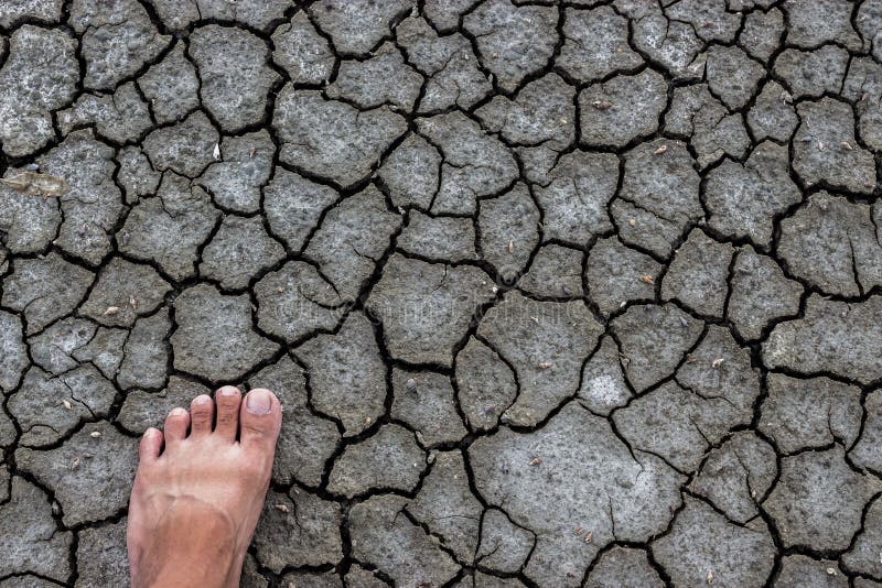 Foot dry ground. stock image. Image of concepts, horizontal - 77522783