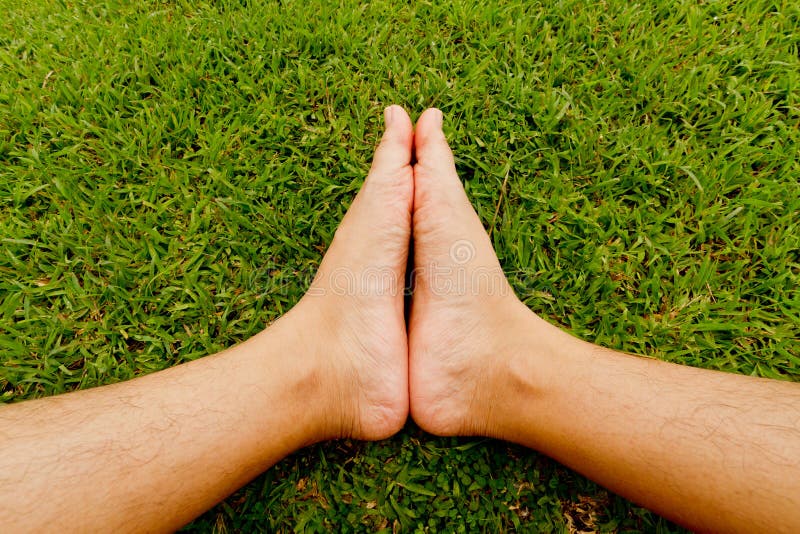 Foot on the grass stock photo. Image of sense, rest, green - 20088592