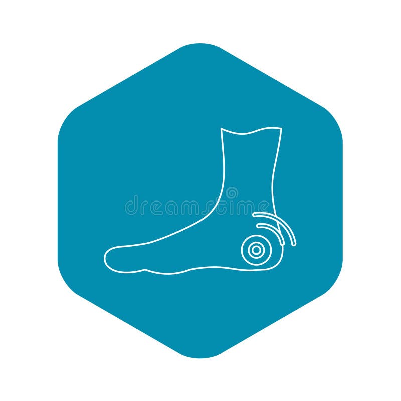 Foot Heel Icon, Outline Style Stock Vector - Illustration of massage ...
