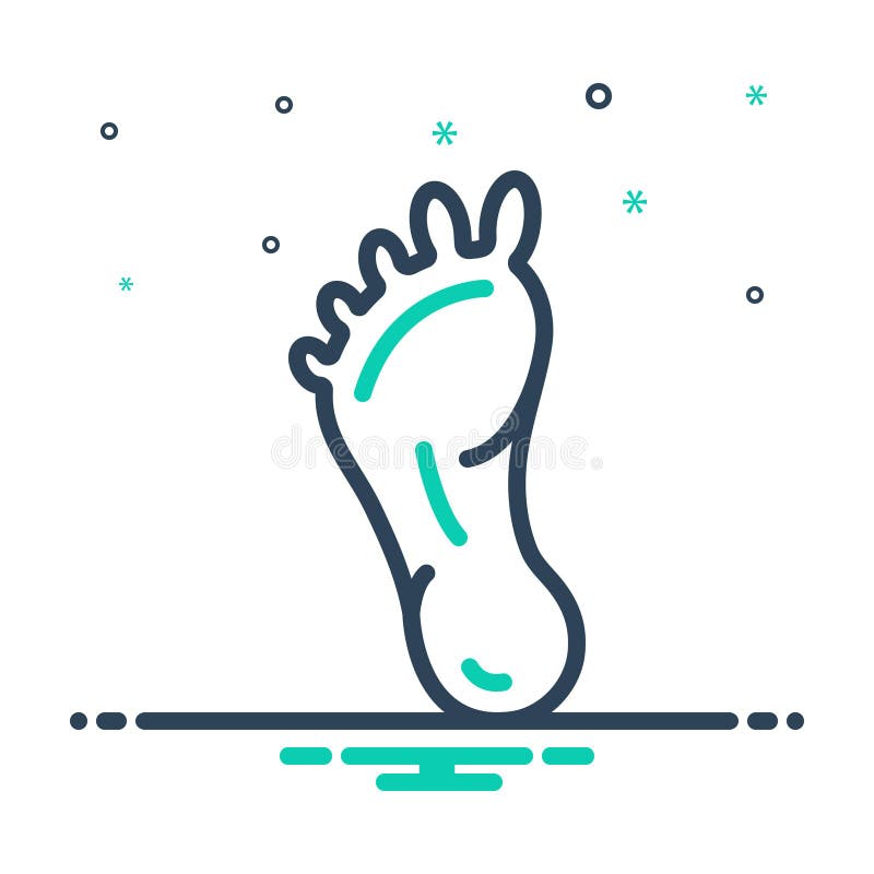 Mix Icon for Foot, Footstep and Sole Stock Illustration - Illustration ...