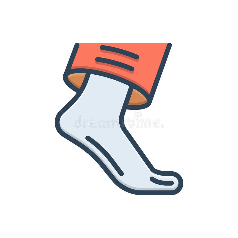 Color Illustration Icon for Foot, Leg and Shank Stock Illustration ...