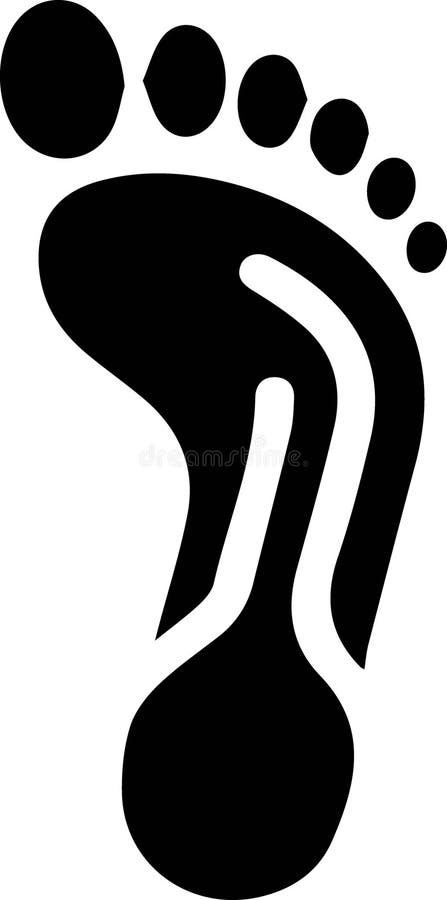 Foot Icon Vector, Solid Illustration, Pictogram Isolated on White Stock ...