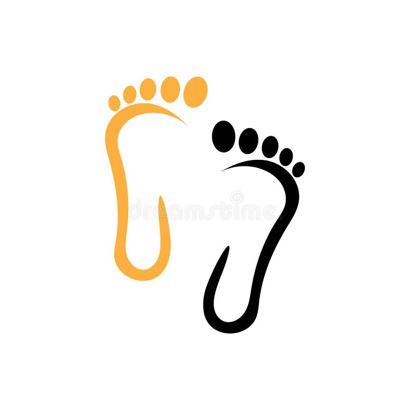Foot Illustration Logo Vector Stock Vector - Illustration of barefoot ...