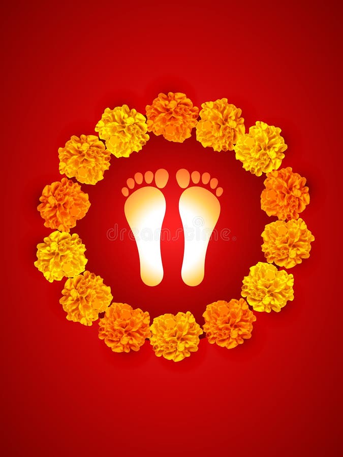 Foot impression stock vector. Illustration of shubh, space - 34448128