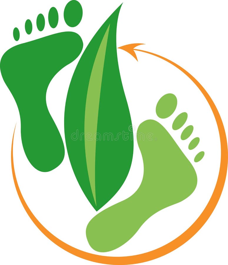 Leaf foot print stock vector. Illustration of feet, company - 19078379