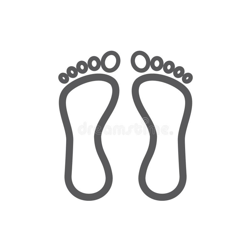 Foot Line Icon. Vector Illustrations for Web Graphics. Stock Vector ...