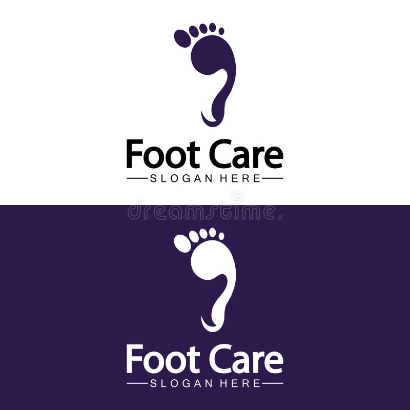 Foot Logo Design Vector Template Stock Vector - Illustration of beauty ...