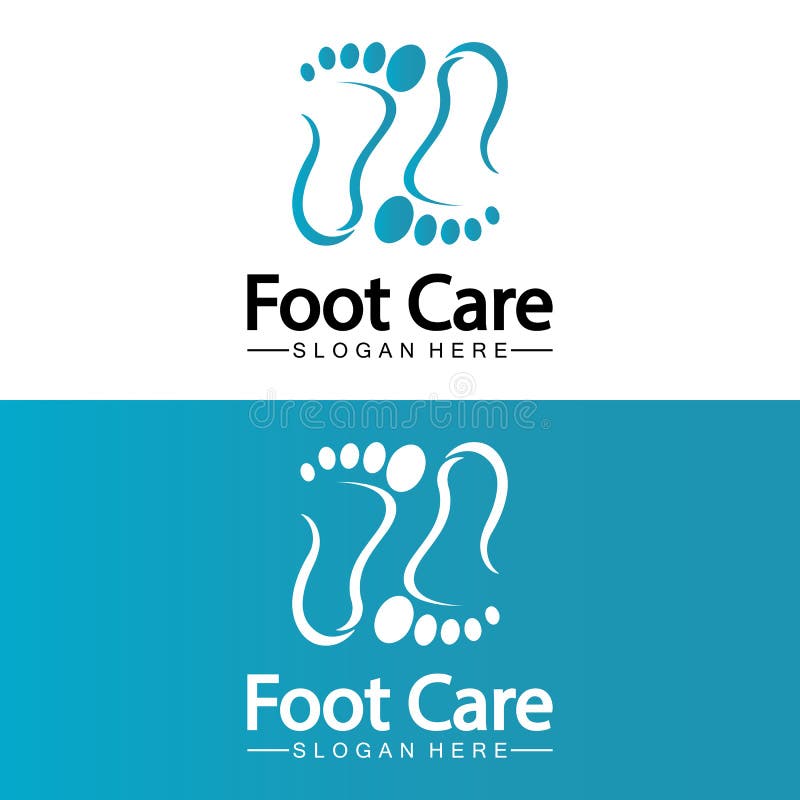Foot Logo Design Vector Template Stock Vector - Illustration of human ...