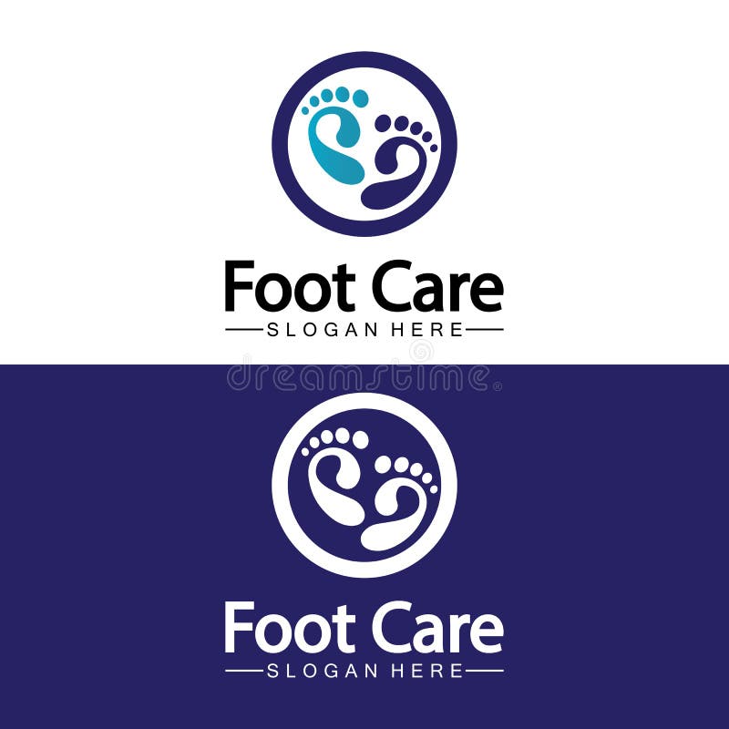 Foot Logo Design Vector Template Stock Vector - Illustration of ...
