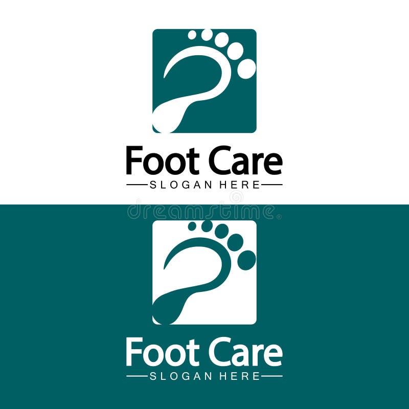 Foot Logo Design Vector Template Stock Illustration - Illustration of ...