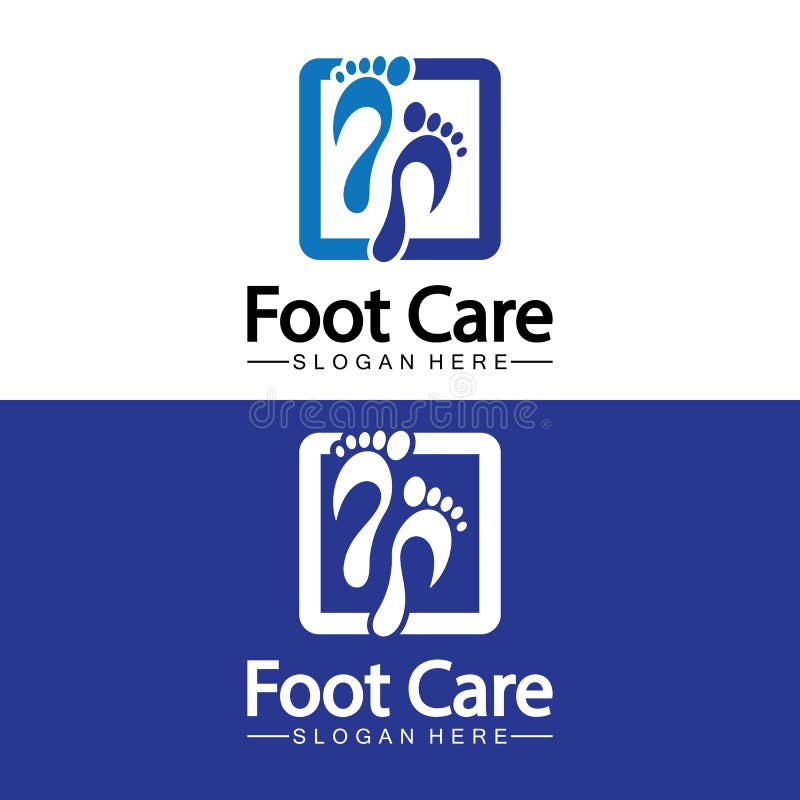 Foot Logo Design Vector Template Stock Illustration - Illustration of ...