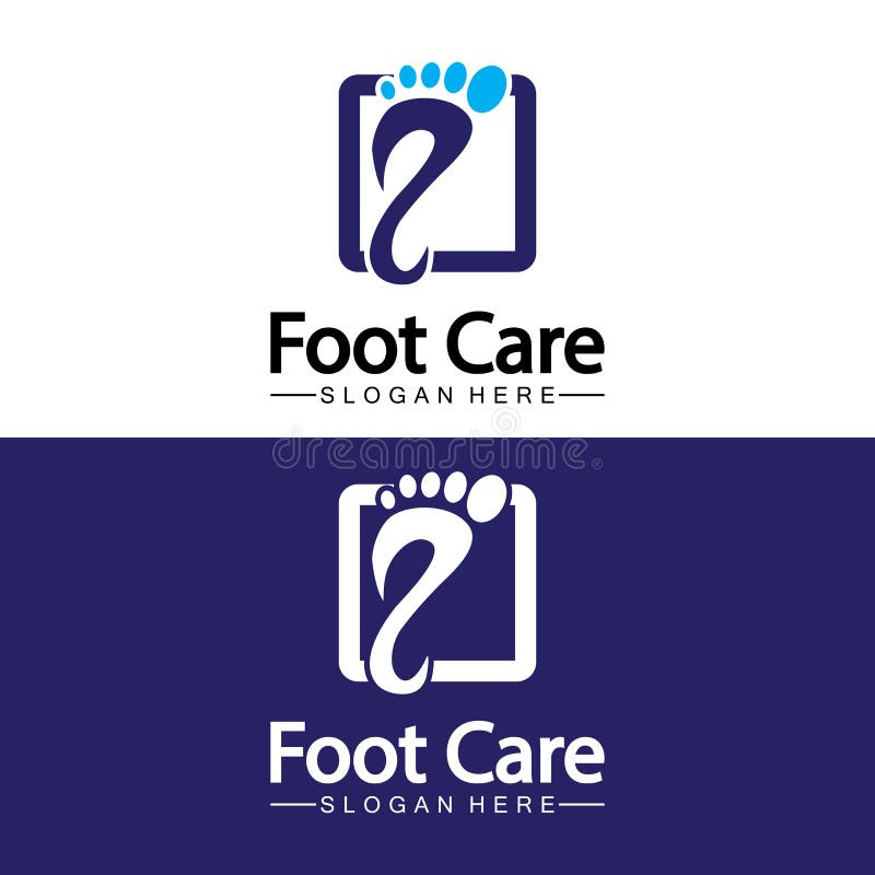 Foot Logo Design Vector Template Stock Illustration - Illustration of ...