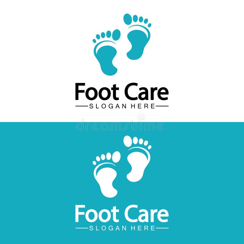 Foot Logo Design Vector Template Stock Vector - Illustration of icon ...