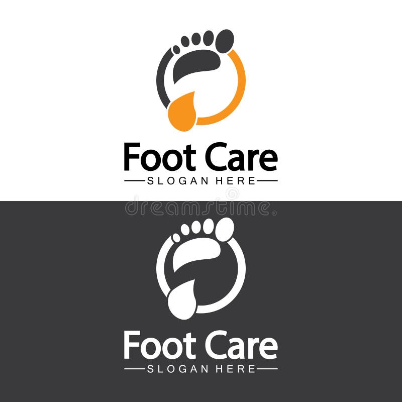 Foot Logo Design Vector Template Stock Illustration - Illustration of ...