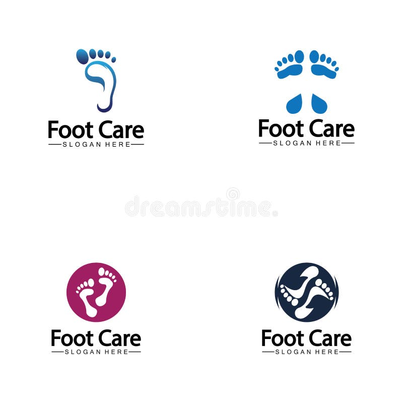 Foot Logo Design Vector Template Stock Vector - Illustration of symbol ...
