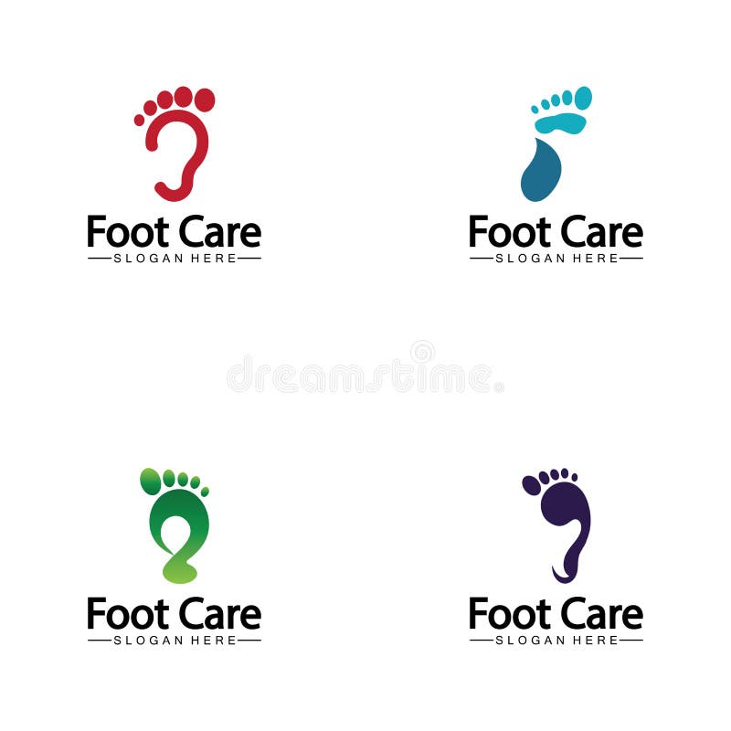 Foot Logo Design Vector Template Stock Vector - Illustration of body ...