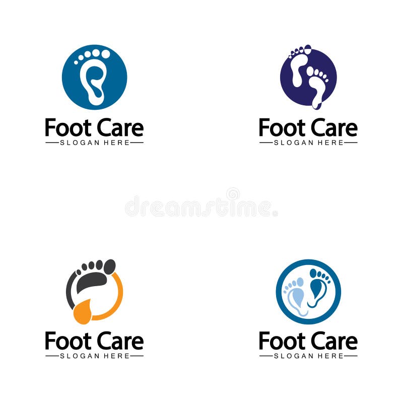 Foot Logo Design Vector Template Stock Vector - Illustration of element ...