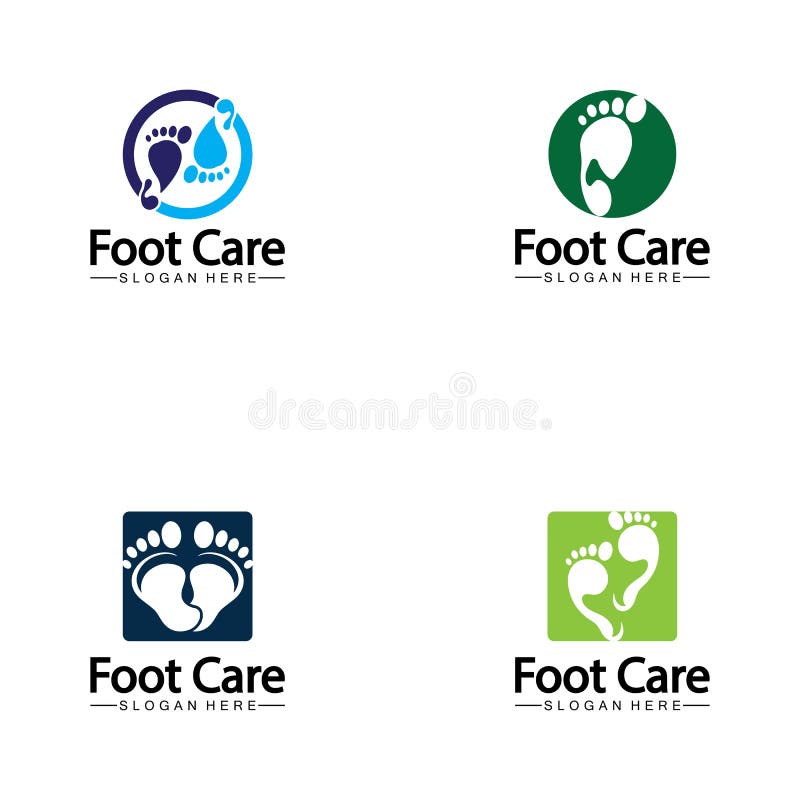 Foot Logo Design Vector Template Stock Vector - Illustration of sign ...
