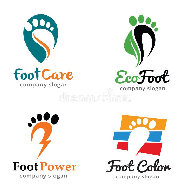 Foot Logo Template Design Vector Stock Vector - Illustration of green ...