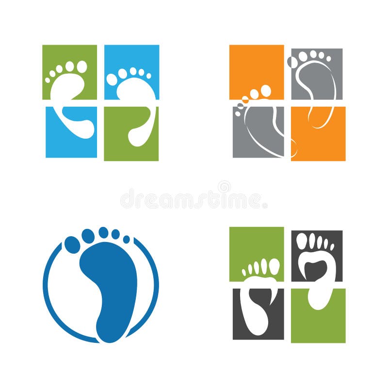 Foot Logo Template Vector Icon Stock Vector - Illustration of body ...