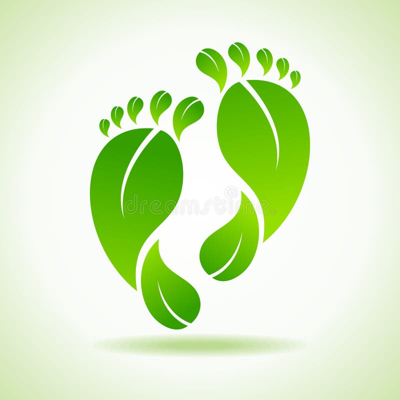 Green foot print stock vector. Illustration of foot, hics - 17765402