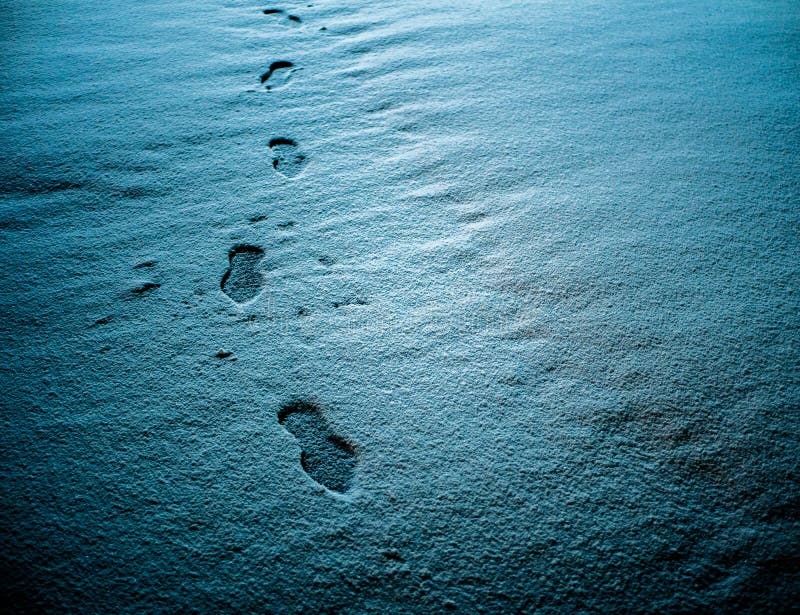 Foot mark on the snow stock photo. Image of outdoor - 162375990