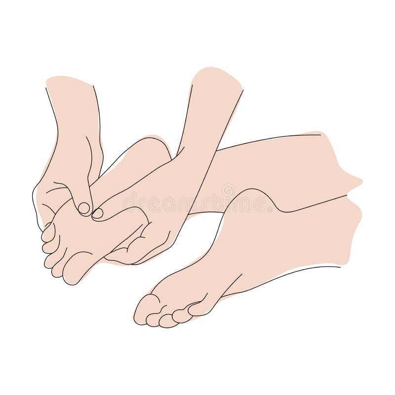 Foot Massage Movements, Basic Foot Massage Movements, Vector ...